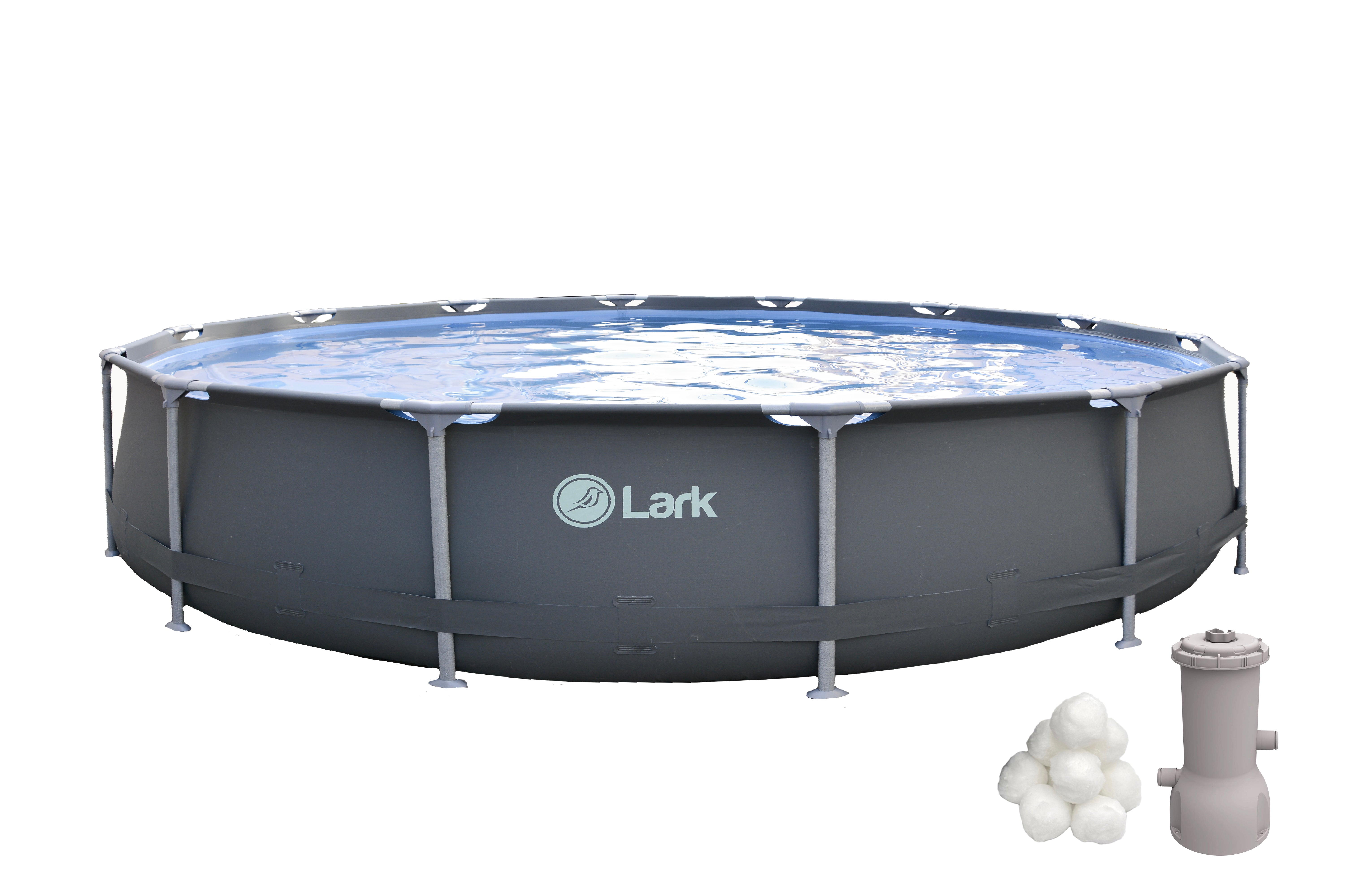 Lark 14' x 33" Fiber Fit Frame Pool with 530-Gallon Filter Pump – Lark ...